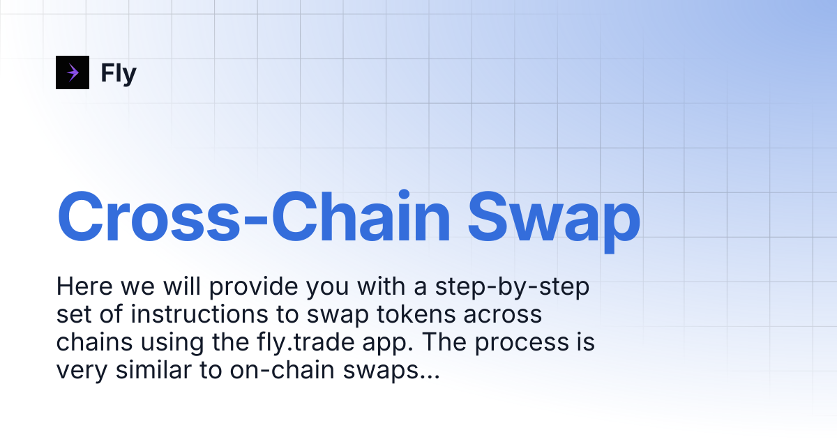 Cross-Chain Swap | Fly
